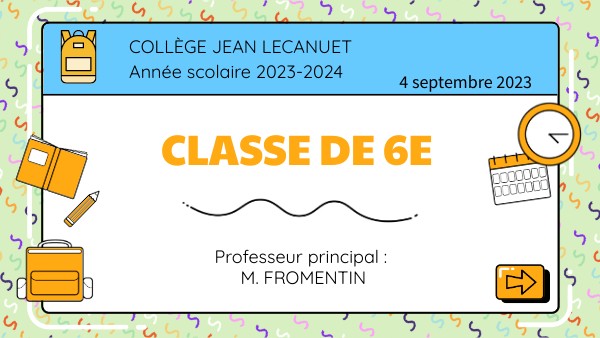 Rentrée 6e | Genially
