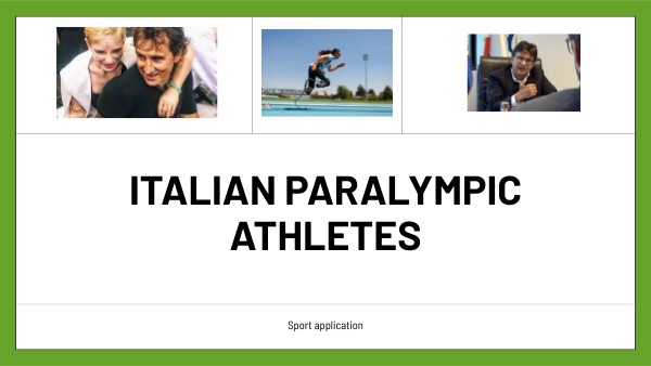 ITALIAN PARALYMPIC ATHLETES