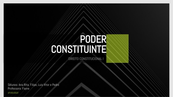 Poder Constituinte | Genially