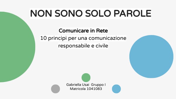 NON sono solo parole
