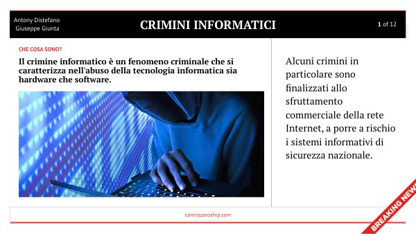 Crimini Informatici | Genially