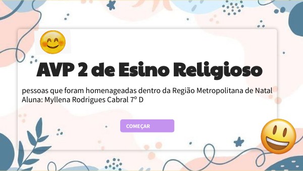 AVP 2 de ensino religioso