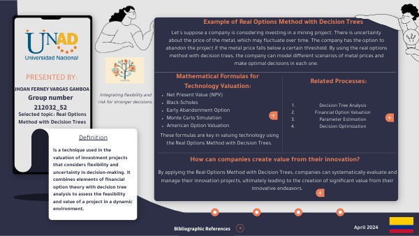 Real Options Method with Decision Trees - JHOAN VARGAS | Genially