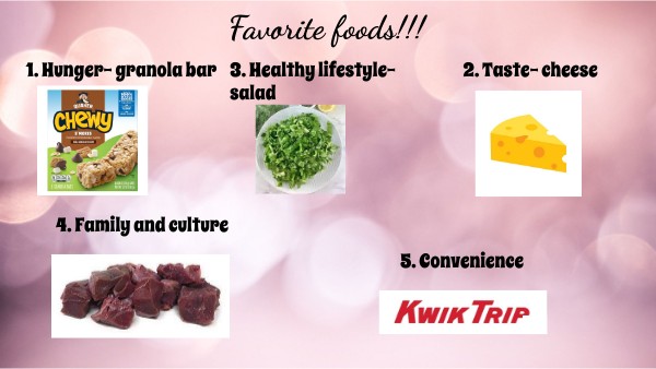 Favorite foods!!!