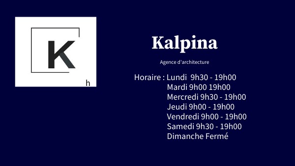 Présentation entreprise Kalpina, stage 2