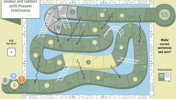 SNAKES AND LADDERS- Present Continuous