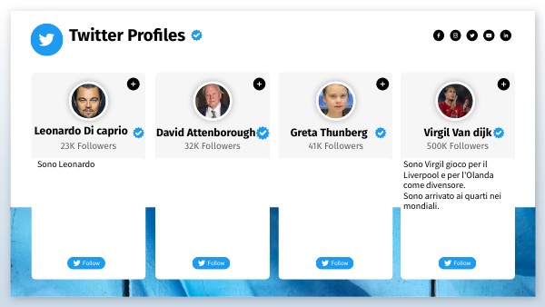 TWITTER PROFILES | Genially