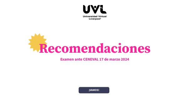 Recomendaciones CENEVAL