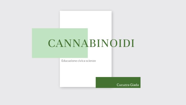 Cannabinoidi-Educazione civica scienze