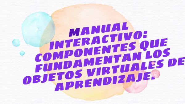 manual interactivo: componentes virtuales de aprendizaje | Genially