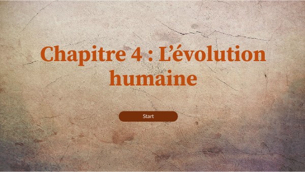 Chapitre 4 : évolution humaine