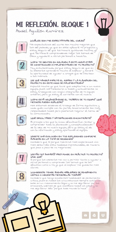 Reflexión Bloque 1 | Genially