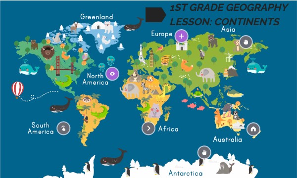 1st grade Geography Lesson: 7 Continents