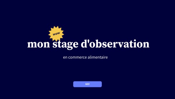 stage d'observation