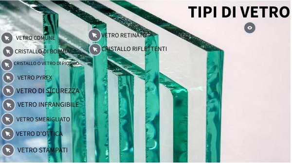 i tipi di vetro