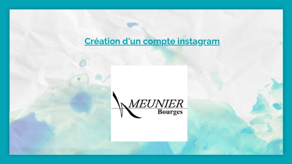 Création d'un compte instagram