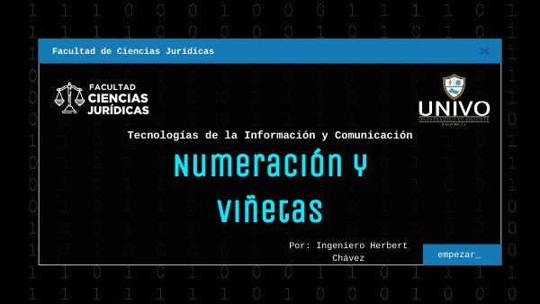 Numeración y viñetas