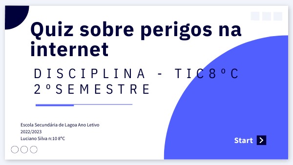Quiz sobre perigos da internet | Genially
