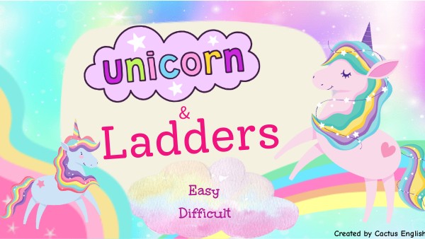 Unicorn snakes and ladders.