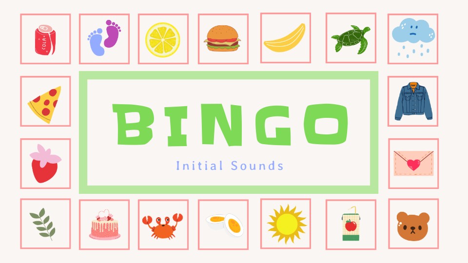 Initial sounds bingo ESL game