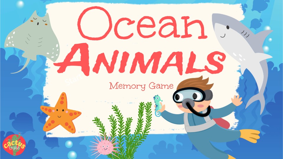 Ocean animals - memory game