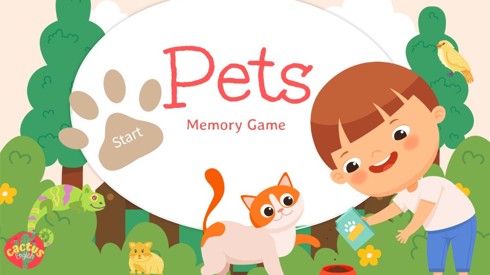 Pets - memory game