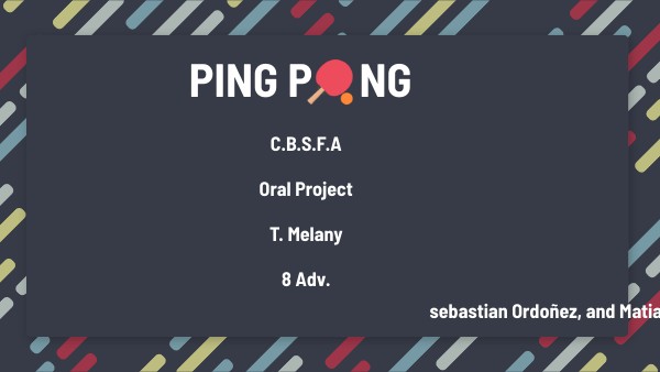 Ping Pong PRESENTATION | Genially