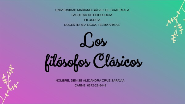 Los filósofos clásicos | Genially