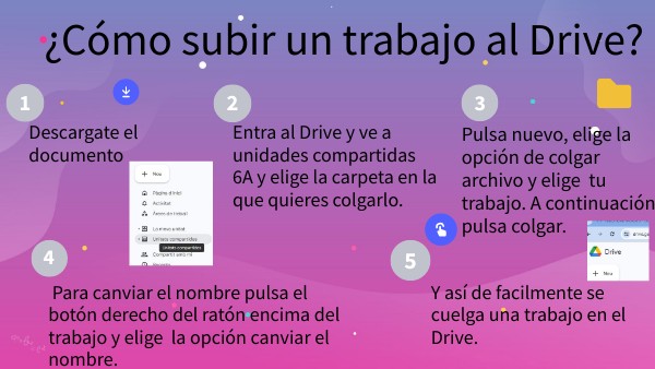 Como subir en trabajo al drive | Genially