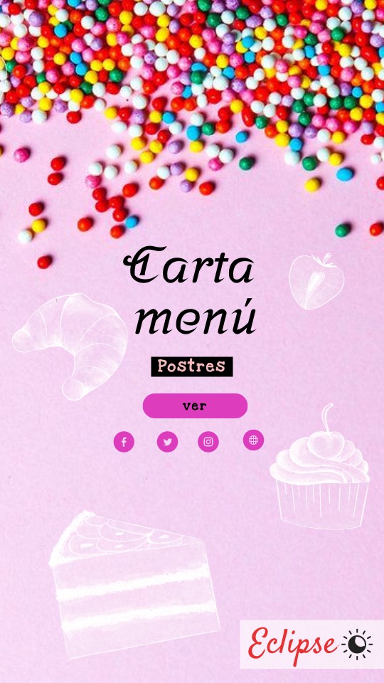 CARTA MENÚ MÓVIL Postres | Genially