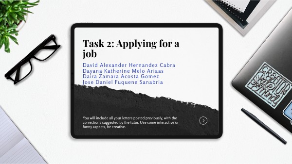 Task 2: Applying for a job | Genially