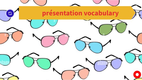 english présentation vocabulary