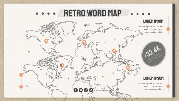 RETRO WORLD MAP