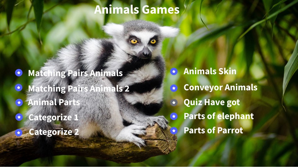 Animals Games | Genially