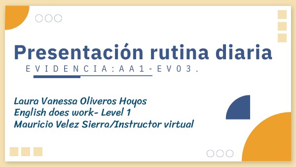 PRESENTACIÓN RUTINA DIARIA | Genially