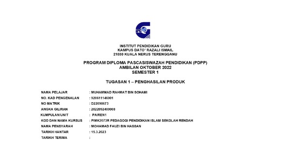 BAHAN BANTU MENGAJAR PEDAGOGI PENDIDIKAN ISLAM | Genially