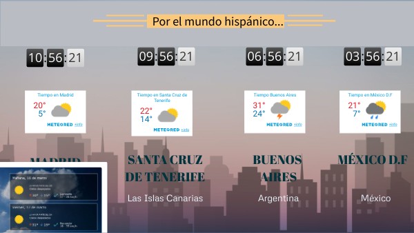 por el mundo hispánico tiempo