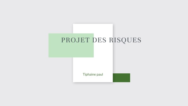 presentation projet des risques | Genially