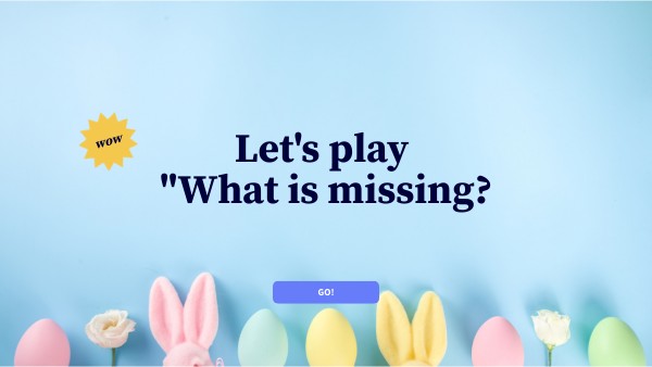 What is missing? Easter edition | Genially