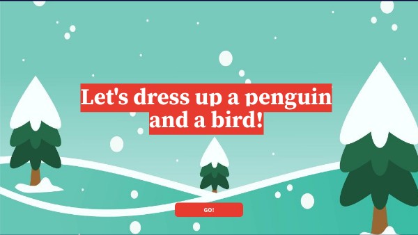 dress up a bird and a penguin | Genially
