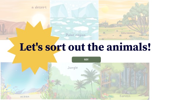 Animals sorting habitats