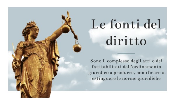 Le fonti del diritto