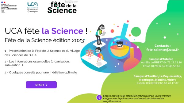 2023_UCA FÊTE LA SCIENCE_Guide pratique | Genially