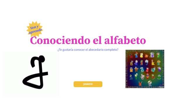 Conociendo el alfabeto