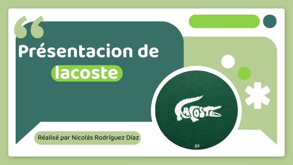 TRABAJO DE LACOSTE | Genially
