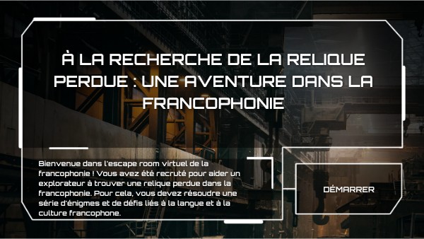 Une aventure dans la francophonie | Genially