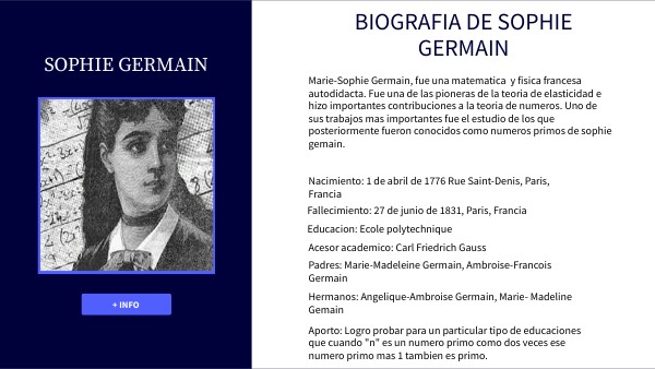 biografia de sophie germain | Genially