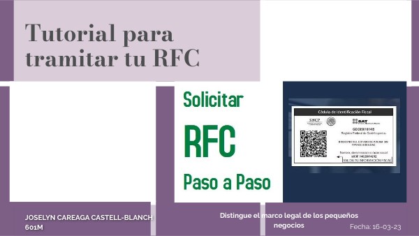 TUTORIAL RFC Joselyn | Genially