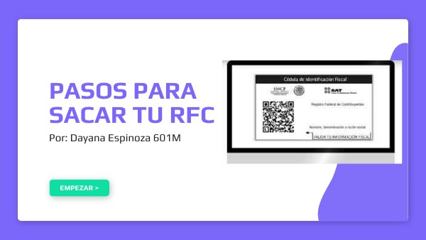 TUTORIAL COMO SACAR TU RFC | Genially