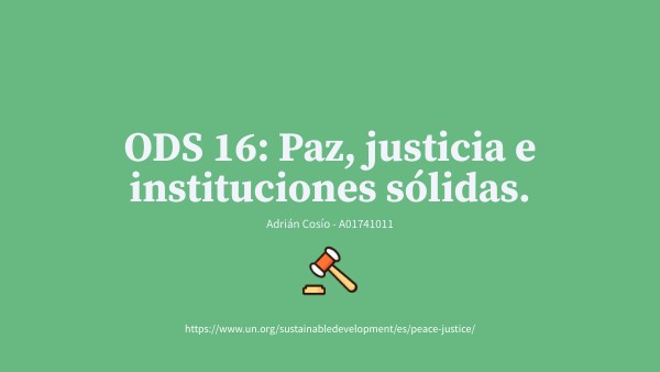 ODS 16. Adrián Cosío